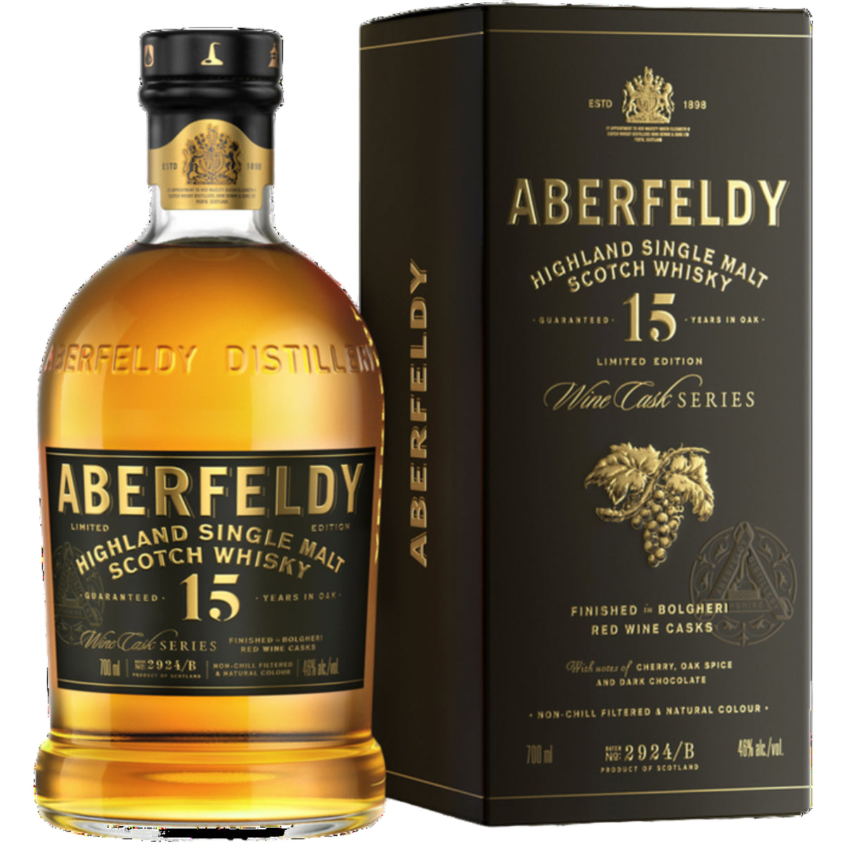 Aberfeldy 15 Yr Single Malt Scotch – Bolgheri Red Wine | LG | Liquor Geeks