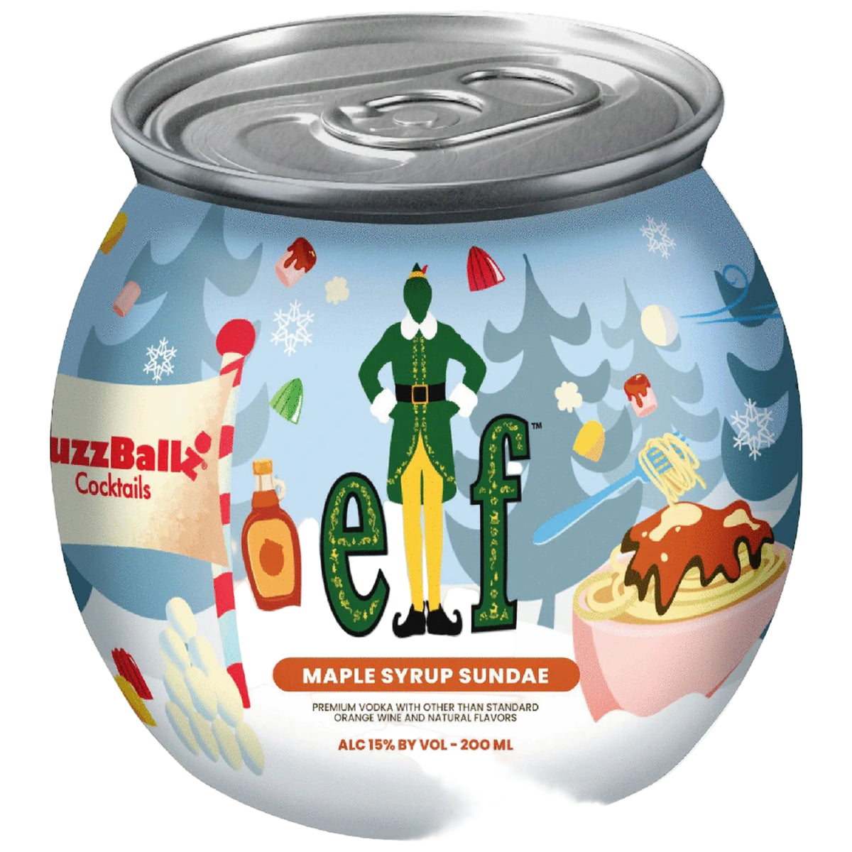 Buzzballz Cocktails Elf Maple Syrup Sundae - 24 Pack