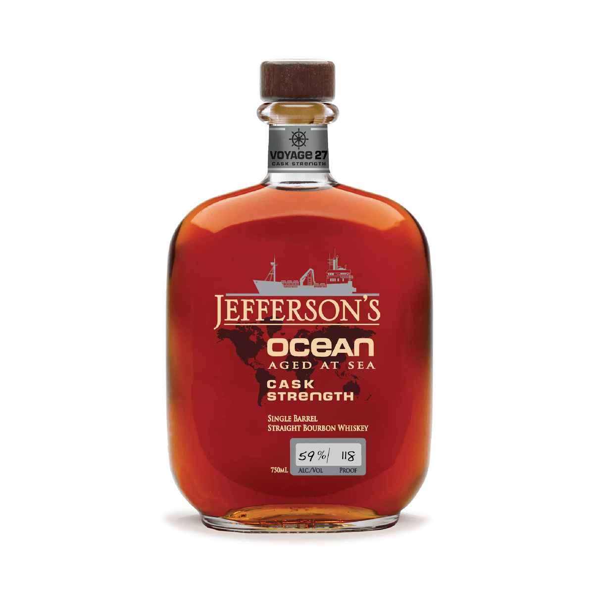Jefferson's Straight Bourbon Ocean Aged At Sea Cask Strength Single Ba
