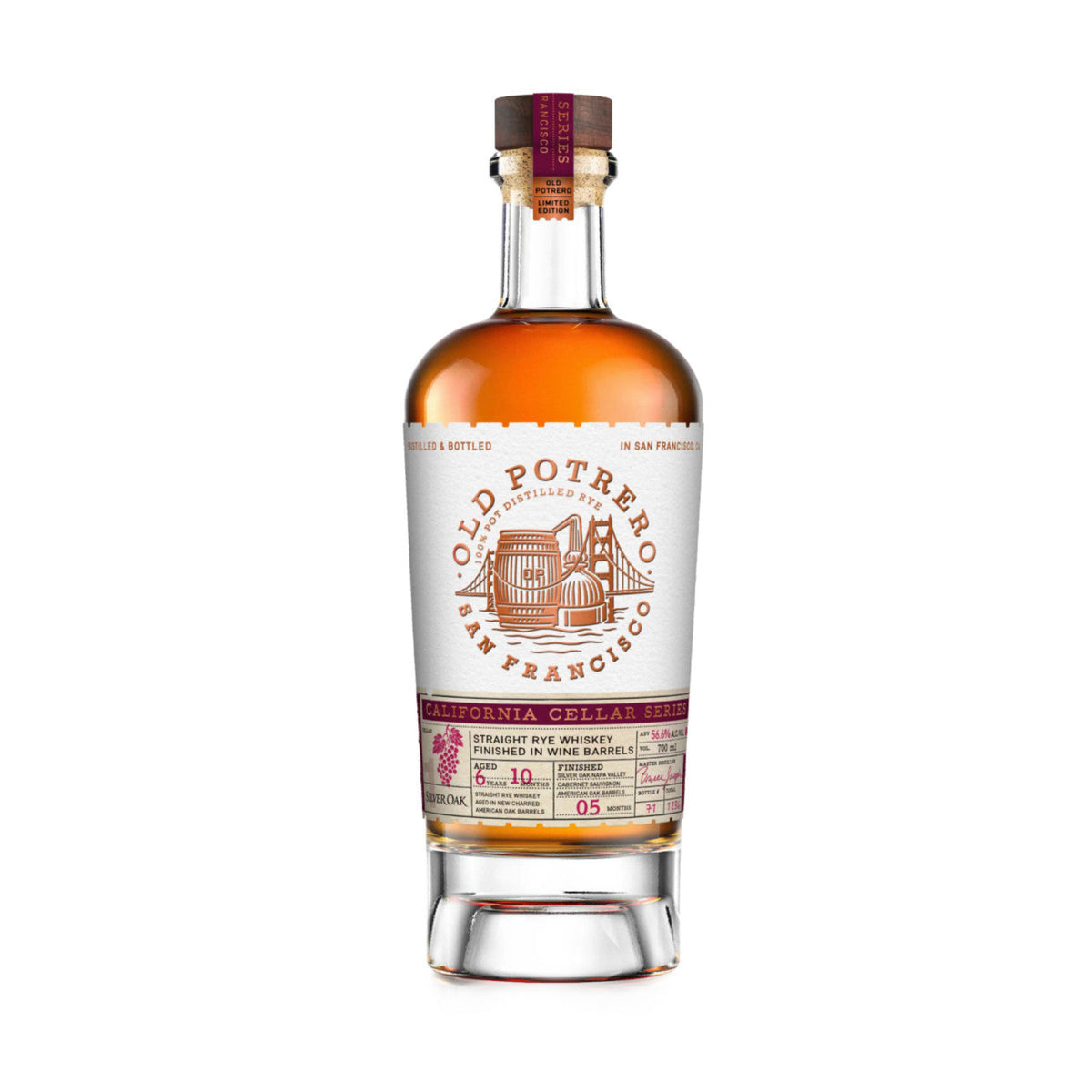 Old Potrero Straight Rye Whiskey California Cellar Series Silver Oak 6