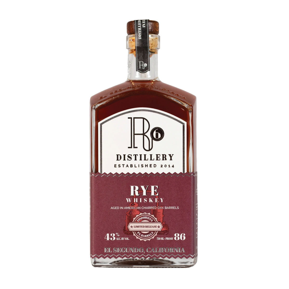 R6 Distillery Straight Rye Whiskey Aged In Px Barrels 4 Year Limited E