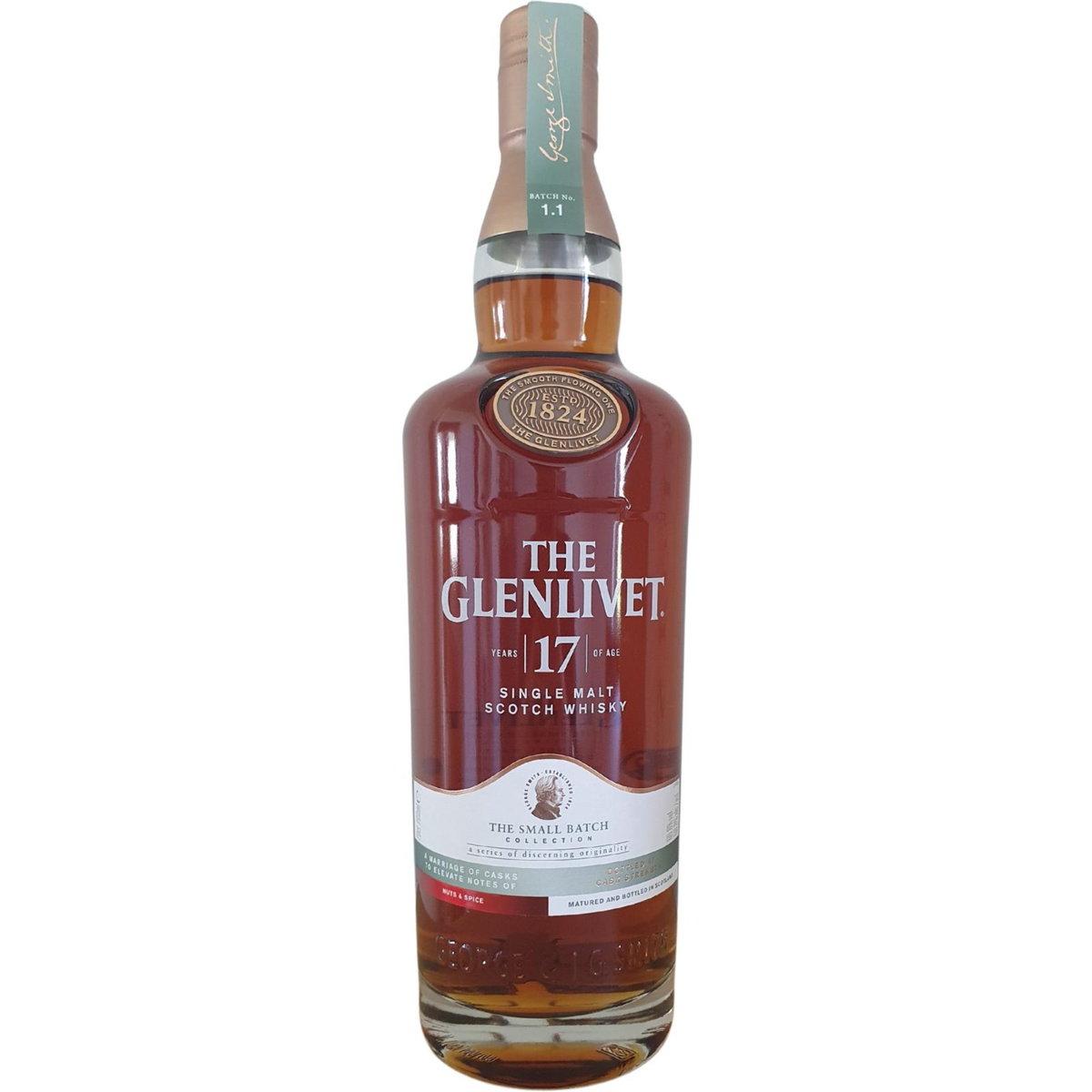 The Glenlivet Single Malt Scotch 17 Year Whiskey American Oak Barrel S