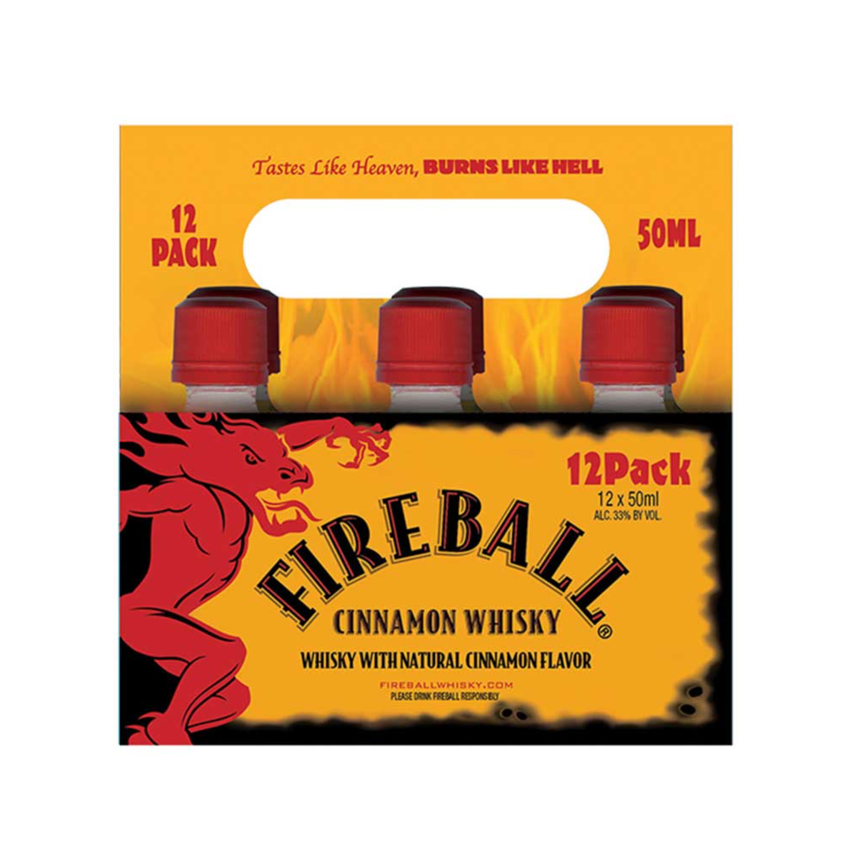 Fireball Cinnamon Whiskey 12-Pack Sleeve | LG | Liquor Geeks