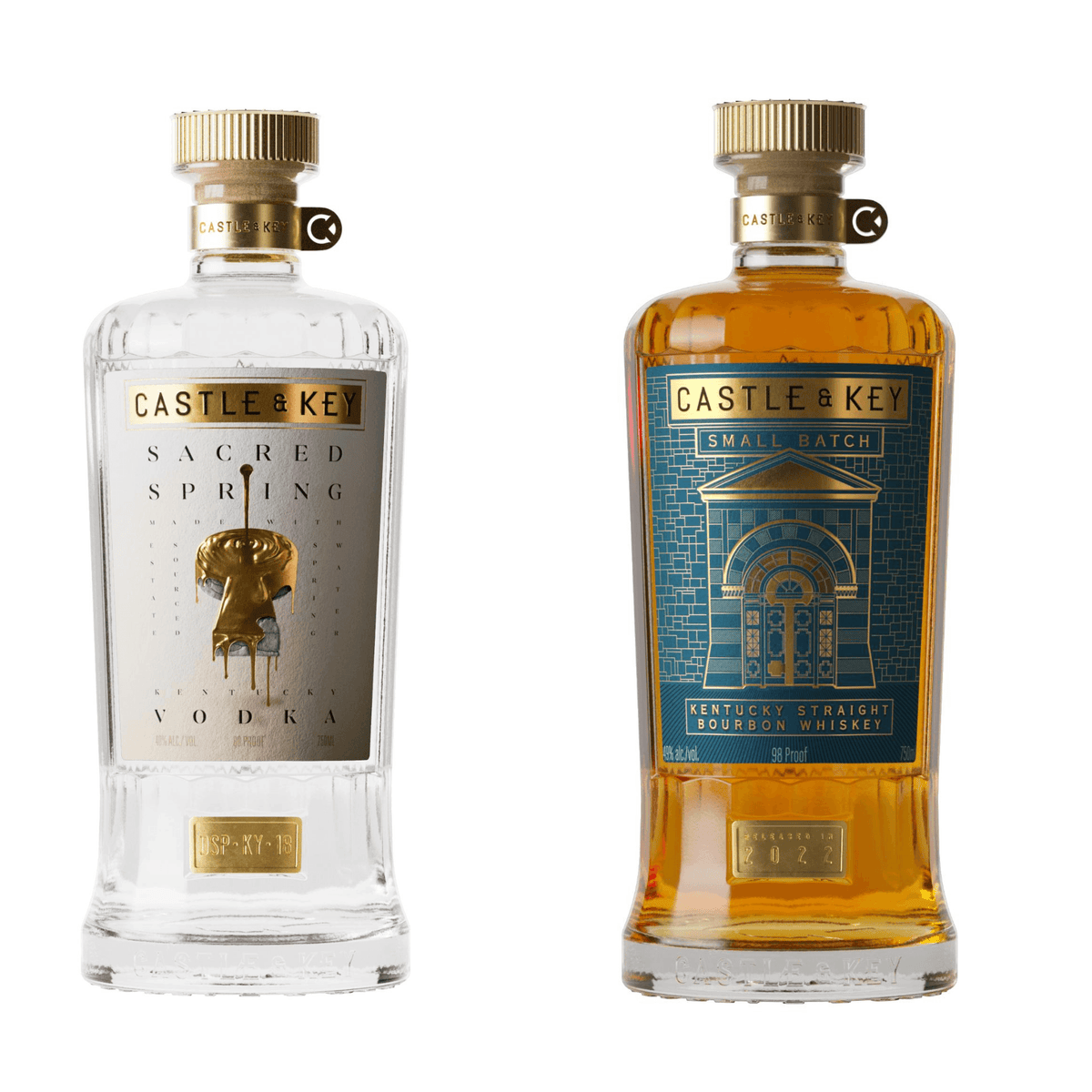 Castle & Key Sacred Spring Vodka & Small Batch Bourbon Combo