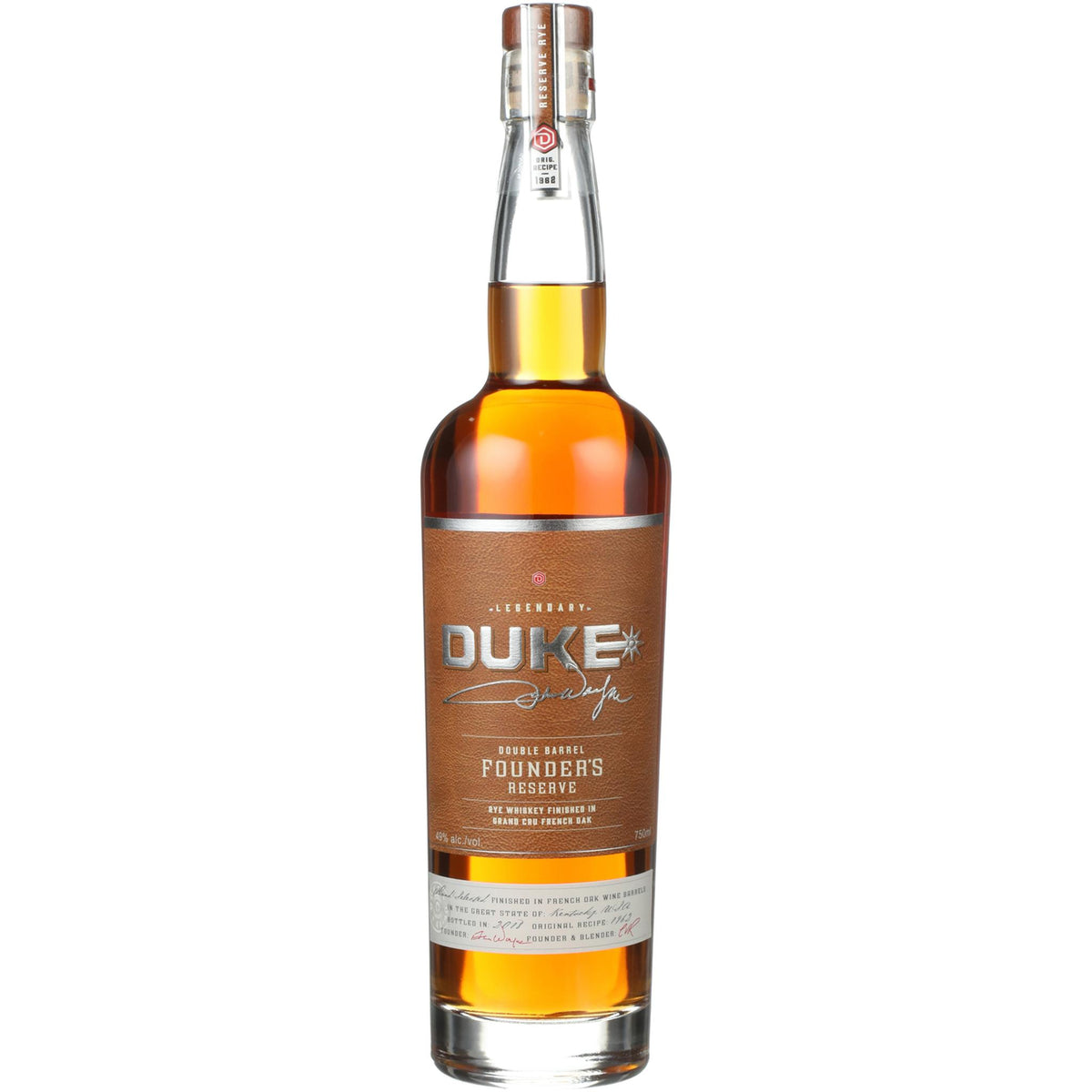 Duke Rye Whiskey Double Barrel Founder's Reserve