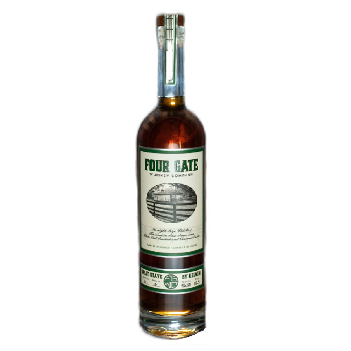 Four Gate Split Stave by Kelvin Batch 10 Straight Rye Whiskey