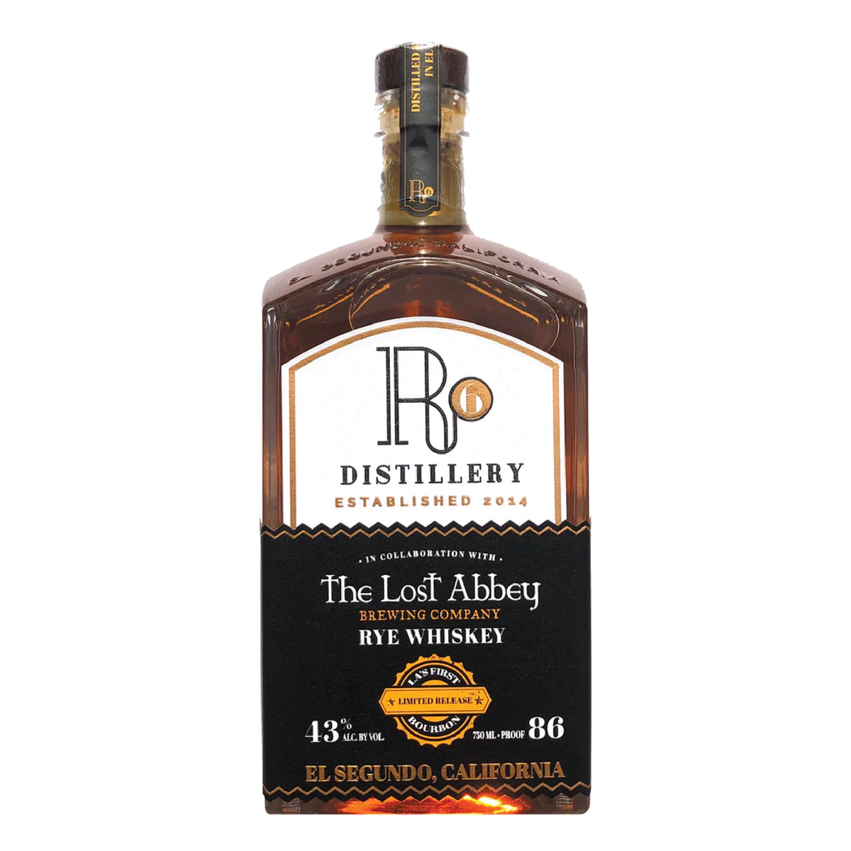 R6 Distillery Rye Whiskey The Lost Abbey Limited Release