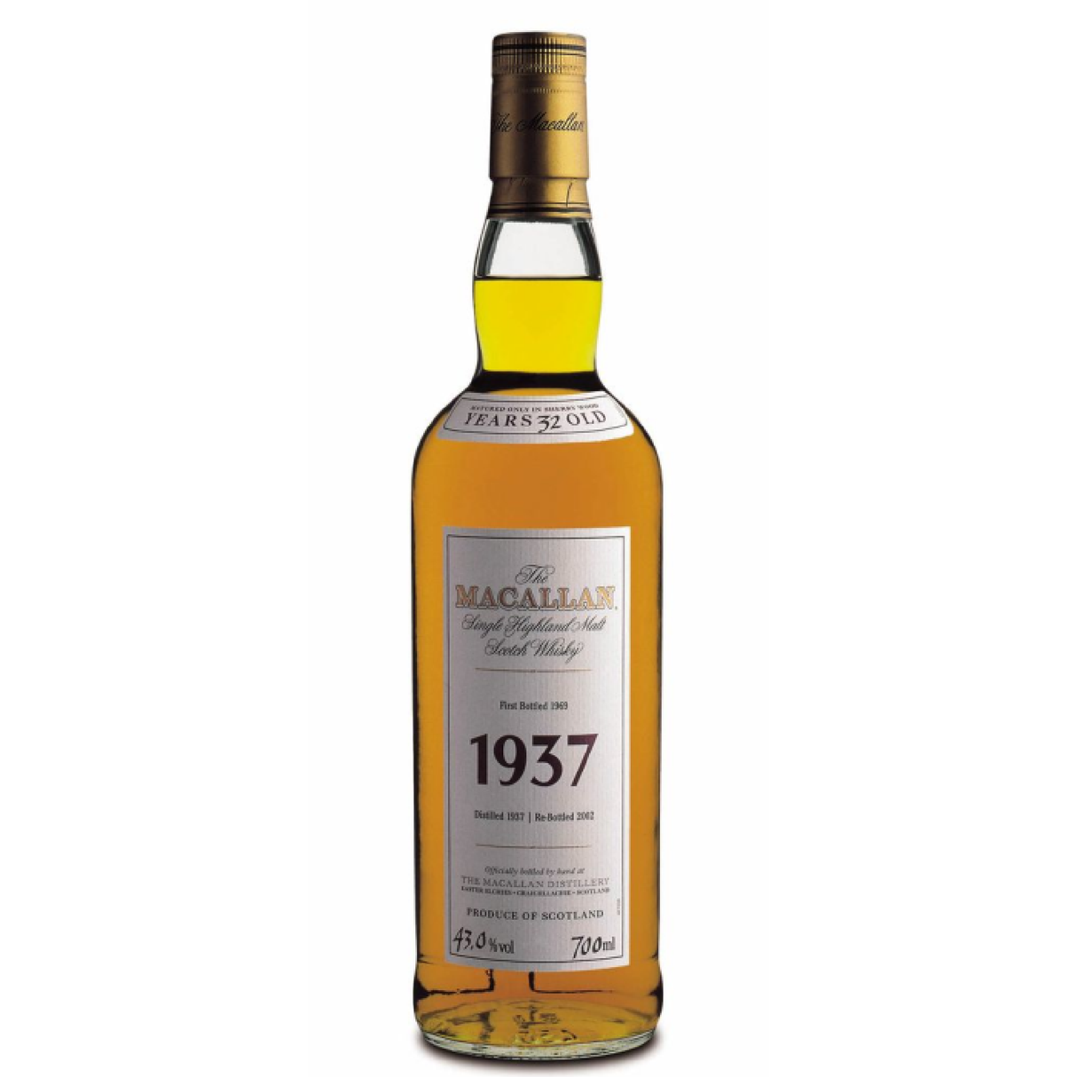 The Macallan Fine & Rare 1937 Vintage Single Malt Scotch Whiskey ...